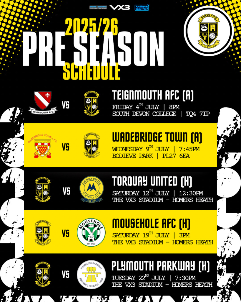 Buckland Athletic FC: Summer Signings Confirmed - Buckland Athletic FC